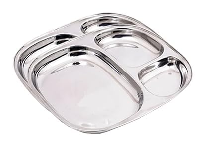 Buy Best Buy Heavy Duty Stainless Steel Tiffin/Breakfast Plates with ...