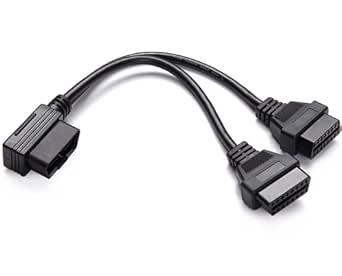 Right Angle OBD2 Splitter Y Cable, bbfly-B20 OBDII 1 Male Splitter to 2 Female Extension Cable ...