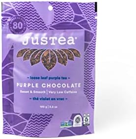Amazon.com : JusTea PURPLE RAIN | Loose Leaf Purple Tea | Tin with Hand ...