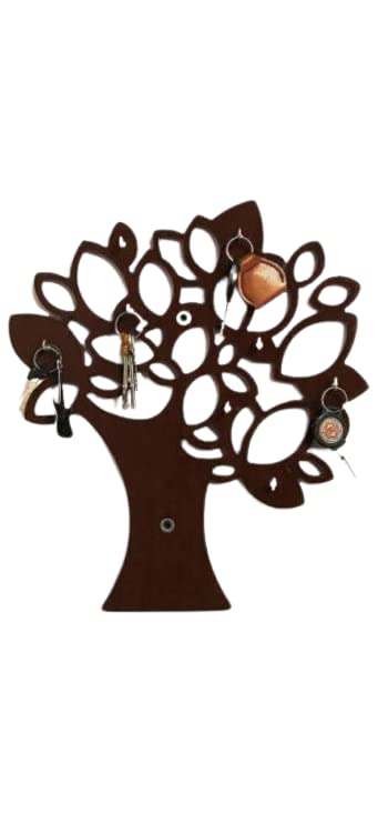 Wooden Tree Key Holder Wall Decorative Key Hanger Key Chain Hooks Home ...