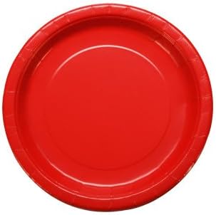 Amazon.com: Party Color Paper Plates Red 9" 40 Count : Health & Household