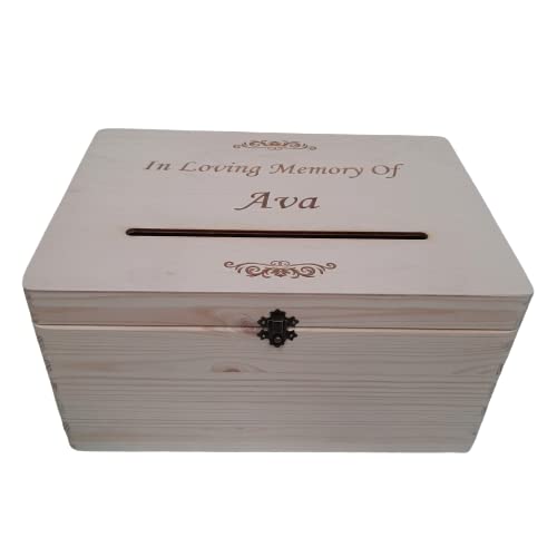 Large Funeral Post Box with Slot- Memorial Rememberance Condolence ...