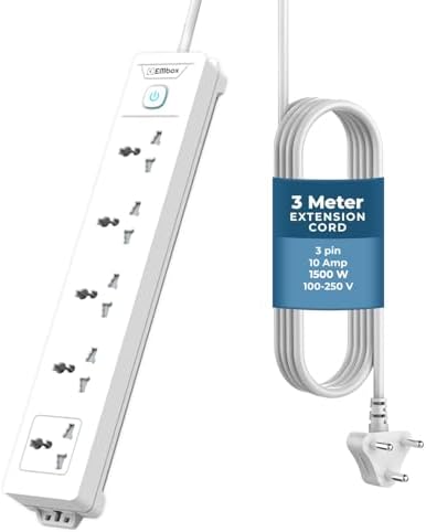 EMBOX Extension Board with Switches 1500 W, 5 Universal Sockets, Master ...