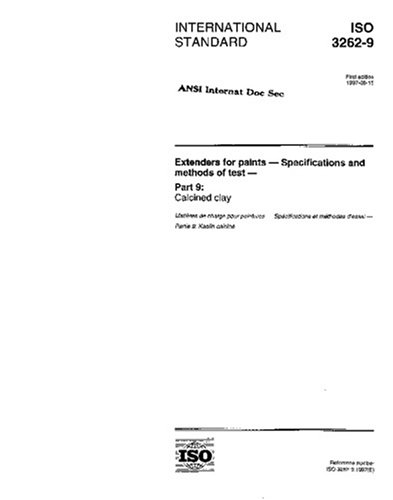 ISO 3262-9:1997, Extenders for paints - Specifications and methods of ...