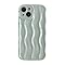 Amazon.com: Caseative for iPhone 15 Case,Water Ripple Pattern Curly Wave Frame Soft Phone Case ...