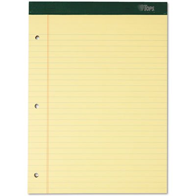 Notepad,3HP,Legal Rule,100 Shts,8-1/2 quot;x11-3/4 quot;,6/PK,Canary ...