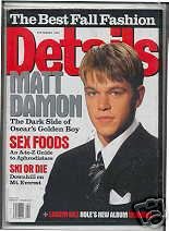 DETAILS Magazine Back Issue September 1998 Matt Damon Cover | Amazon.com.br