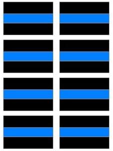 Amazon.com - Thin Blue Line Sheet of 8 - Window Bumper Sticker ...
