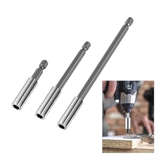 Giantree 3Ps Drill Bit Extension Holder, 2, 4, and 6 Inch Extensions ...