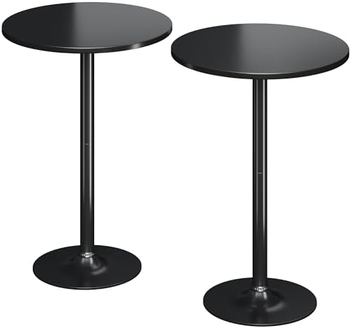 Amazon.com: Round Bar Table 40" Height Modern Pub Table with Solid Top ...