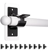 Amazon.com: MUAKIOY No Drill Curtain Rod Brackets, (8 Pack) Self ...