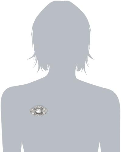Amazon.com: Nina 'Jacquelen' Vintage-Inspired Swarovski Crystal Brooch ...