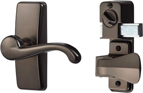 Ideal Security AJ Modern Door Lever Set with Keyed Deadbolt Lock for ...