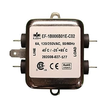 HRtronics® RFI EMI Filter Elcom 6A EF-1B006B01E-02 EC02 | High ...