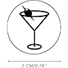 Amazon.com : 2 Pack Martini Stamp Martini Glass Stamper Cocktail Drink ...