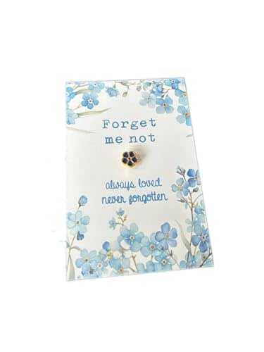 Amazon.com: Forget me not pin | Remembrance gift | Forget me not brooch ...