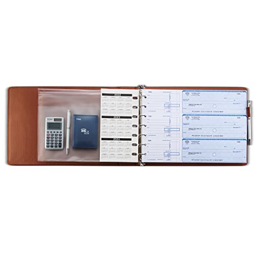 Snapklik.com : Inkline Executive 7 Ring Check Binder, Premium PU ...