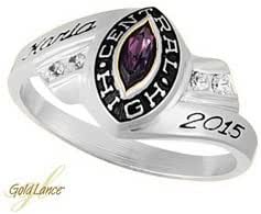 Amazon.com: Danielle Class Ring - White Lazon