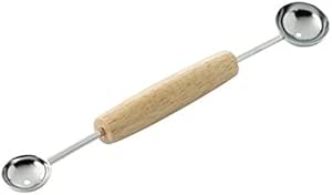 Amazon.com: Double Parisian Spoon with Wooden Handle - Wood: Home & Kitchen