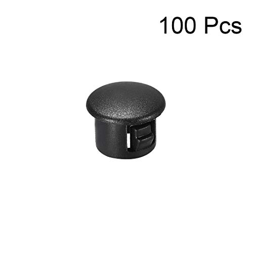 sourcingmap 100pcs Mounting 6mm X 6mm Black Nylon Round Snap Panel ...