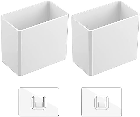 DearCal 2 PCS Wall Mounted Storage Boxes, Self-adhesive Plastic Holders ...