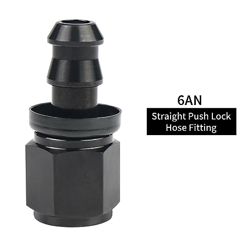 Snapklik.com : 6AN Straight Push Lock Hose Fitting Fuel Line Hose ...