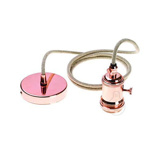 Suspension lamp, Assembled Pendant, lamp Holder E27 in Shiny Copper ...