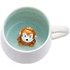 Amazon.com: Jeuhoue Monkey Ceramic Cup Hidden 3D Animal Inside Mug,12 ...