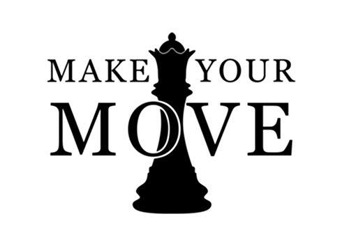 Make Your Move Chess Inspirational Quote Wall Decal Pieces - Want It All