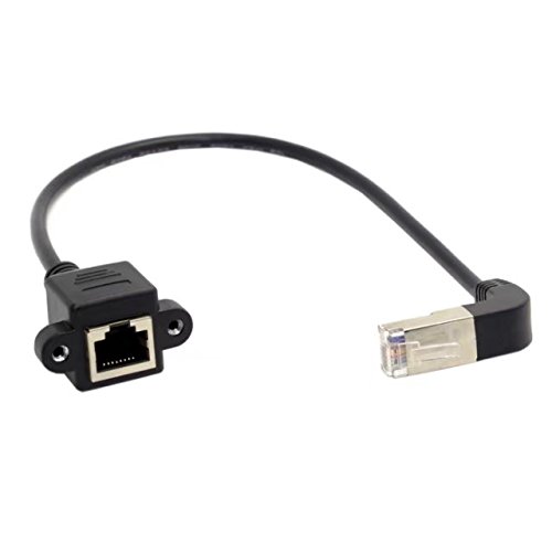 Amazon.com: Goliton Extension Cable,90 Degree Bend RJ45 Male to Female ...