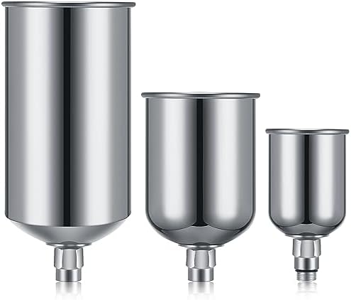 Amazon.com: Therwen 3 Pcs 1000 ml 600 ml 150 ml Gravity Feed Paint Cup ...
