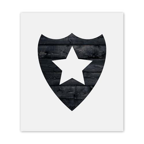 Amazon.com: Badge Police Stencil 2 Pack Officer Law Enforcement Shield ...