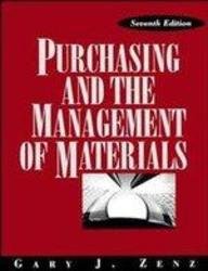 Purchasing And The Management Of Materials : Zenz, Gary: Amazon.in: Books