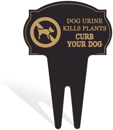 Amazon.com : No Peeing Dog Sign - Dog Urine Kills Plants Curb Your Dog ...
