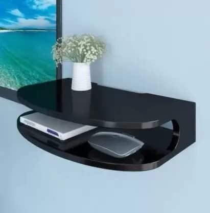 RESHUZ Wood Set Top Box Wall Shelf WiFi Routers Holder Wooden Walls ...