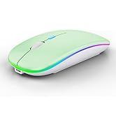 Amazon.com: WREANU Wireless Bluetooth Mouse Rechargeable Laptop Mice ...