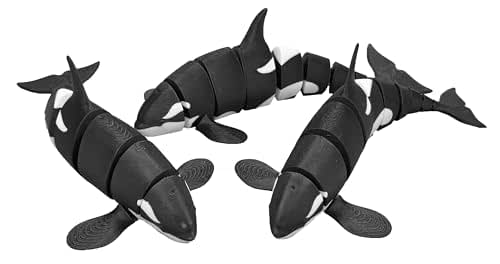 Amazon.com: Flexible Orca Whale | 3D Printed Whale | Toy Whale | Mini ...