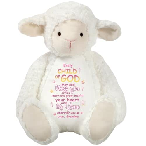 Amazon.com: May God Bless You Personalized Stuffed Lamb, May God Bless ...