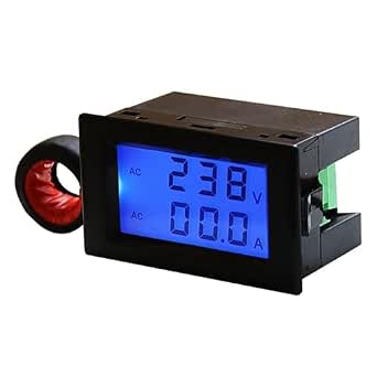 Amazon.com: YCCMSM13 AC Voltage and Current Panel Meter LCD Digital ...