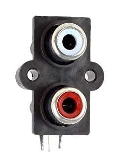 Erh India 1 Pc 2 RCA Socket Female Jointer Connector Jack 2 Pin for ...