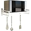 ABCOOL Wall Mount Microwave Oven Shelf Rack for Kitchen Home, Carbon ...
