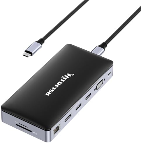 Amazon.com: USB C to Dual HDMI Adapter,USB C Docking Station Dual ...