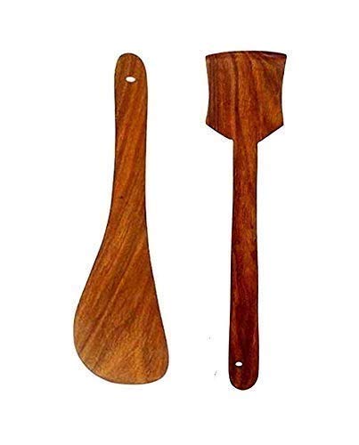Buy Indian Wood Crafts Wooden Spoon Flip Palta for Dosa/Roti Handmade ...