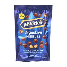 McVitie's Digestive Nibbles Double Chocolate Coated Milk & Dark Biscuit ...