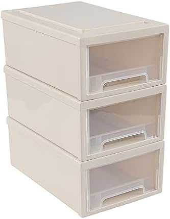 Amazon.com: Cinkyou 6 Quart 3-Pack Plastic Stackable Storage Drawers ...