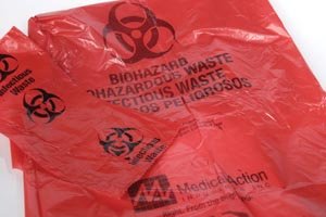 Medegen F116BX Biohazardous Waste Bag, Biohazard Symbol, 1.20 mil Gauge ...
