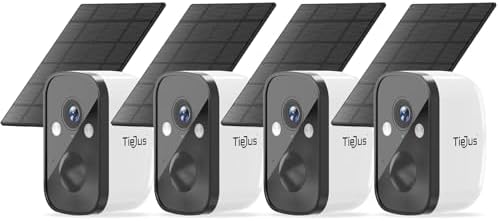 Amazon.com : TIEJUS Security Cameras Wireless Outdoor, 4-Pack Solar ...