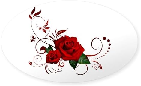 Amazon.com - Red Rose Vinyl Waterproof Sticker Decal Car Laptop Wall ...