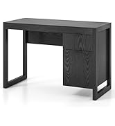 Amazon.com: SILKYDRY Brown Computer Desk, 44 Inches Desk with Drawers ...