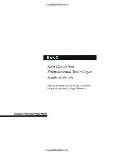 Next Generation Enviromental Technologies: Benefits and Barriers ...